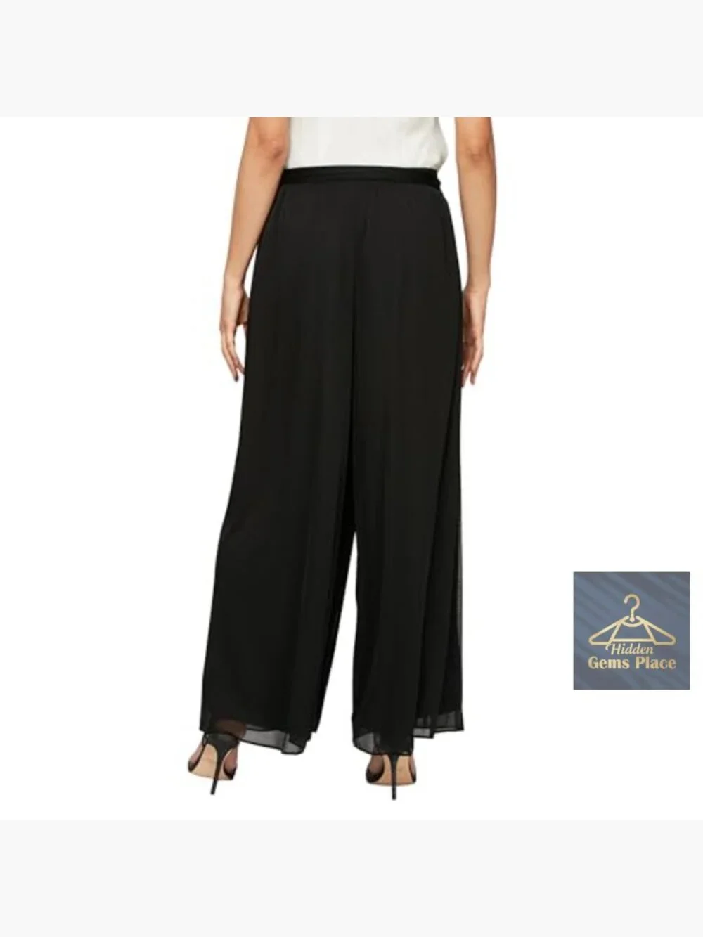 Pants & Jumpsuits | Wide Leg Chiffon Dress Pant Mother Of The Bride ...